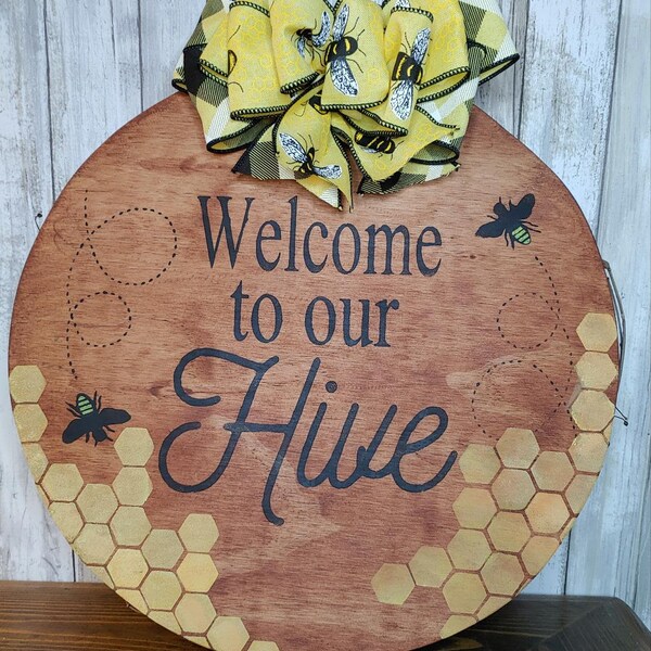 Bee Door Hanger - Etsy