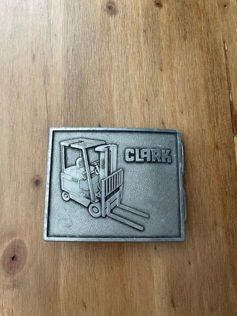 Vintage Clark Forklift Belt Buckle - Etsy