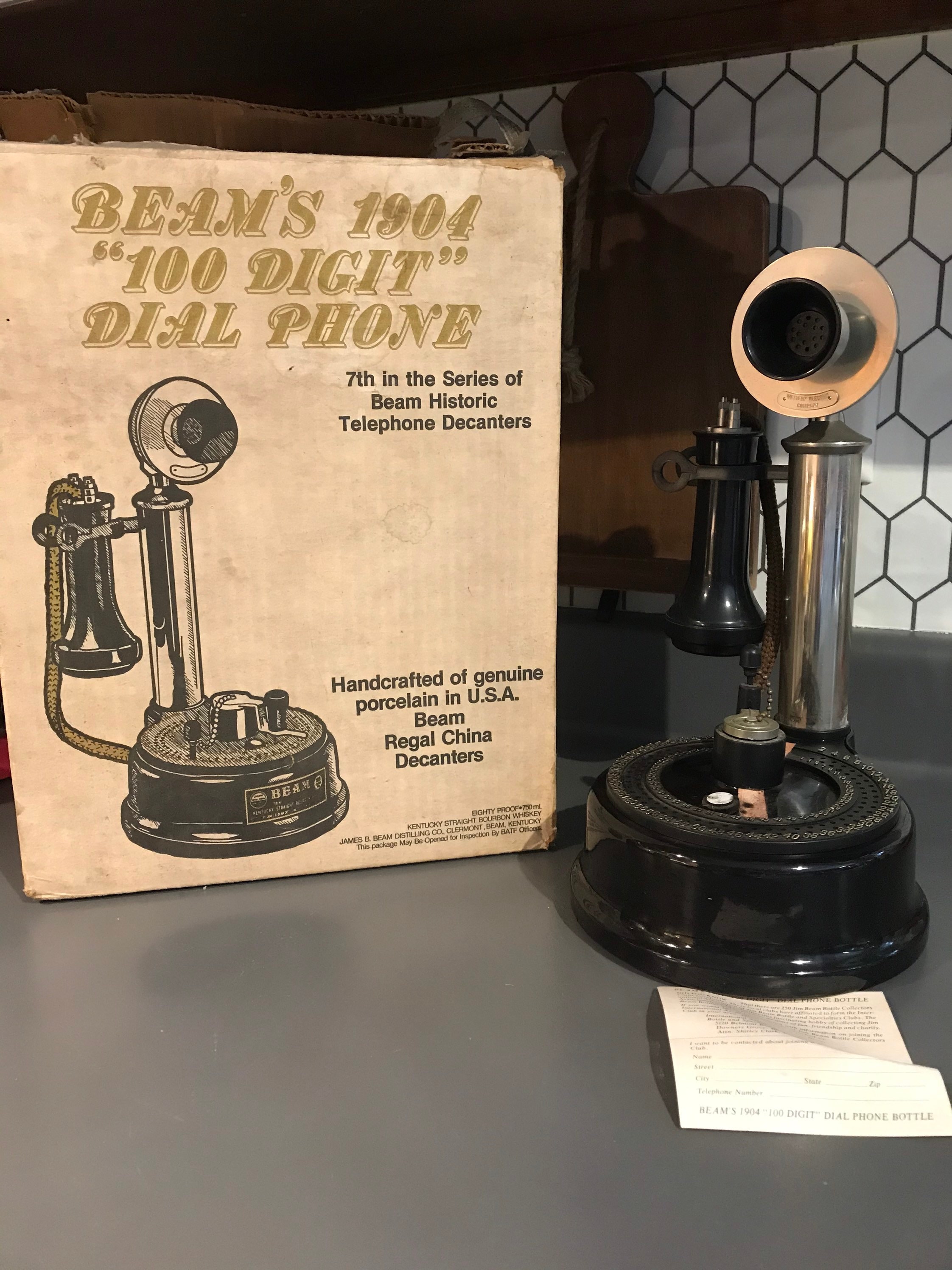 Jim Beam 1904 100 Digit Dial Phone Decanter - Etsy