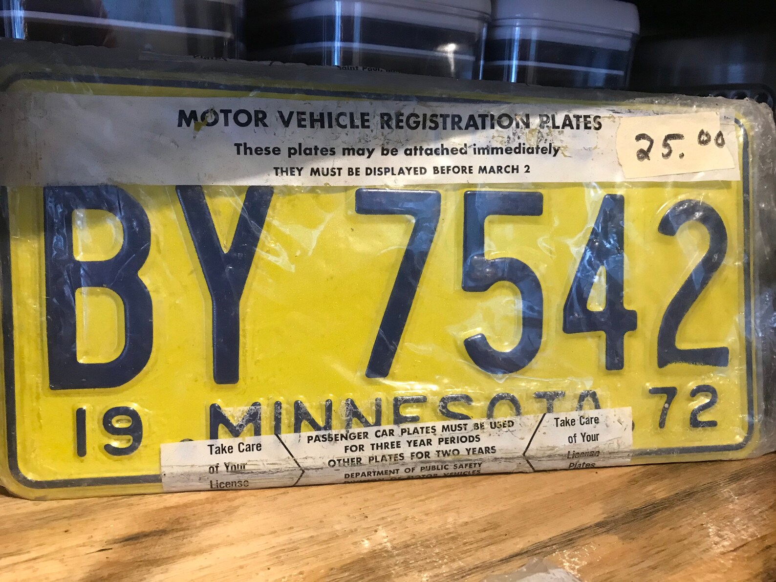 Vintage Minnesota 1972 License Plates - Etsy
