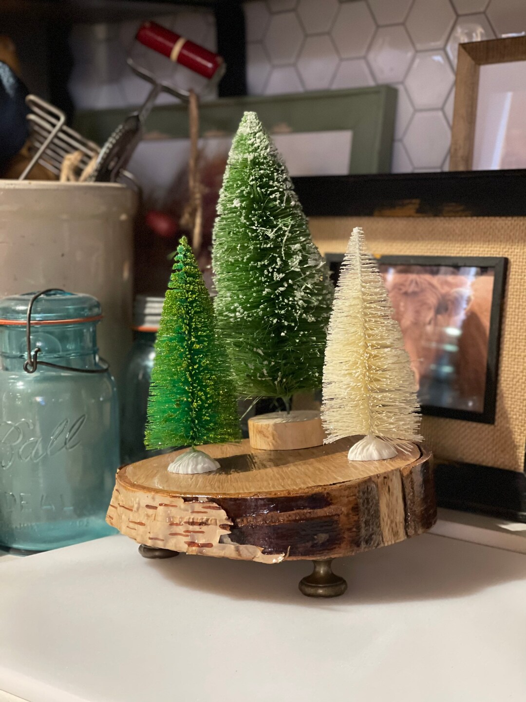 Rustic Wood Slice Riser - Etsy
