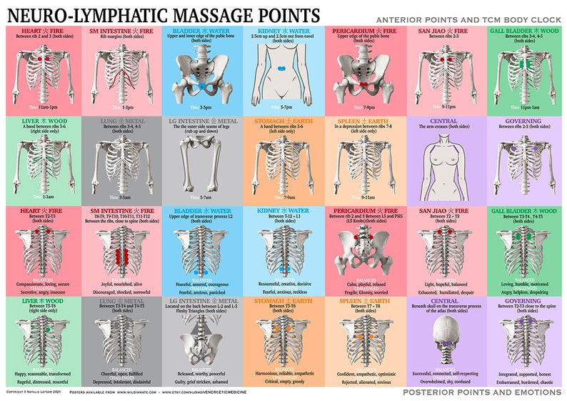 Neuro-lymphatic Massage / Emotions Poster - Etsy Australia