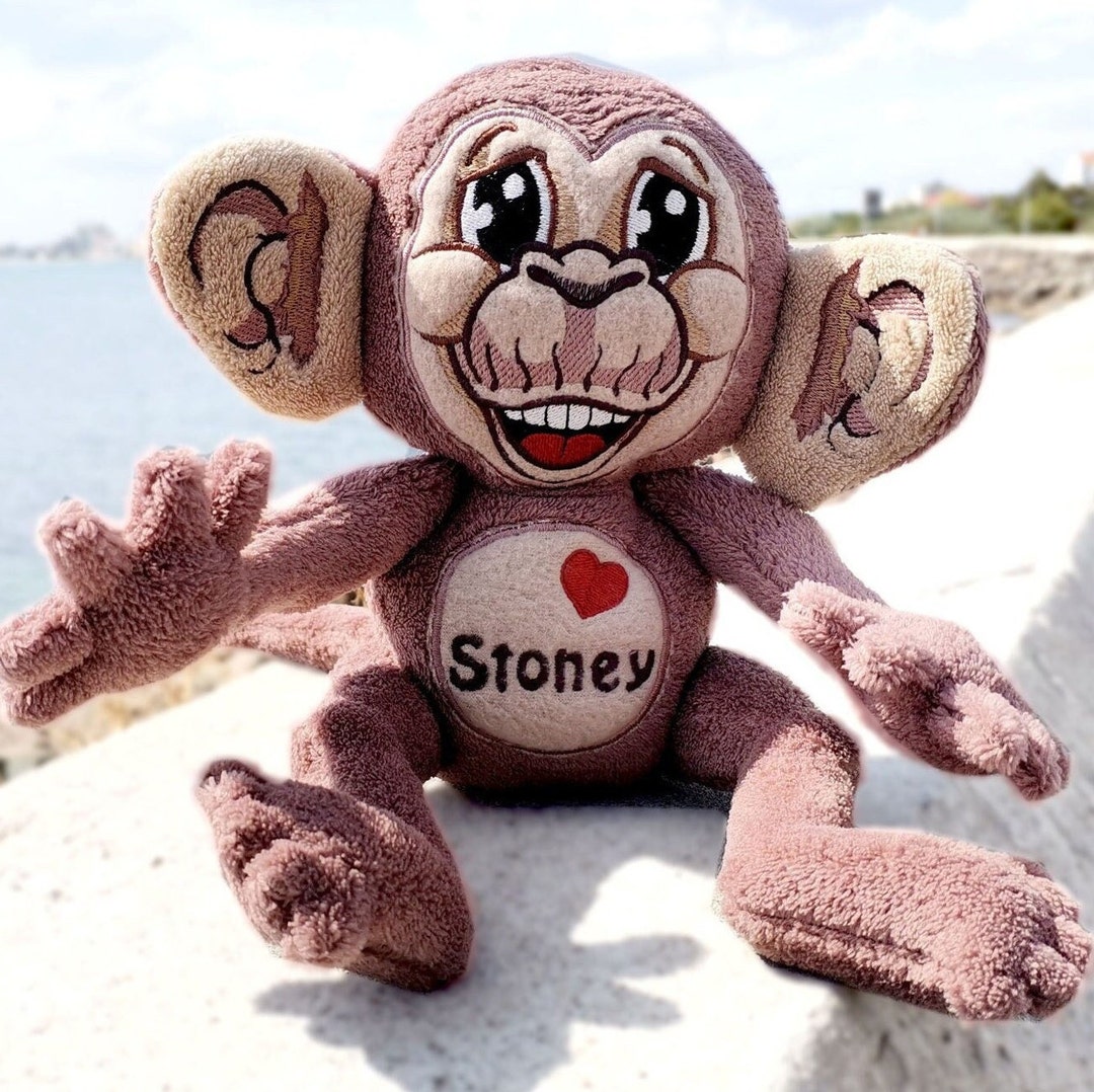 Custom Monkey Plush, Funny Macaque, Monkey Stuffed Animal, Personalized ...