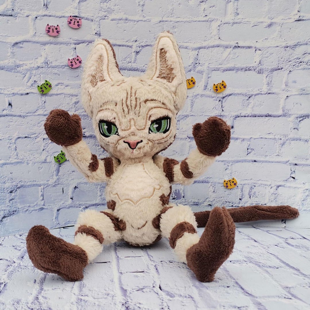 Custom Devon Rex Tabby Cat Plush Figurine Pet Sympathy Gift - Etsy