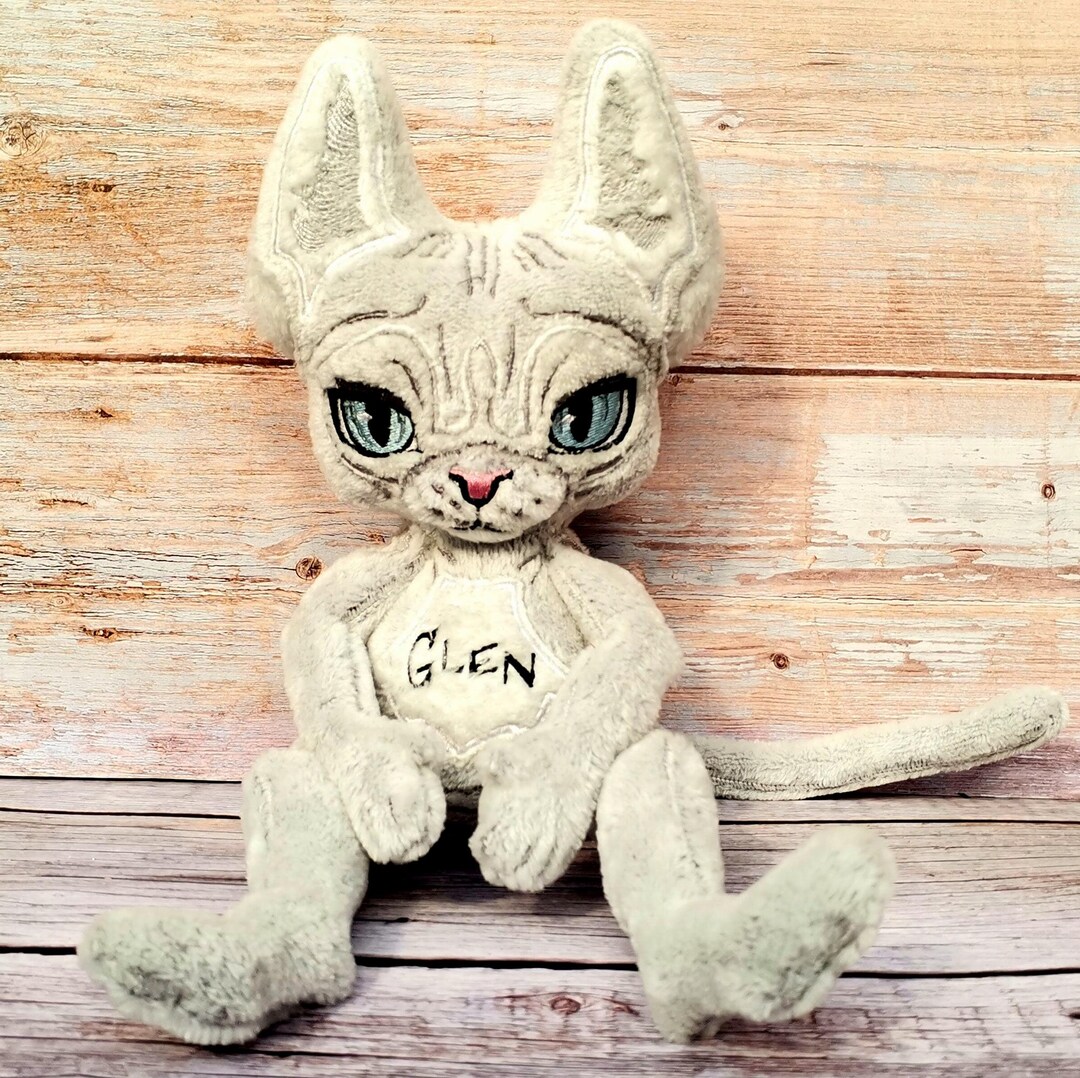 Custom Cat Stuffed Animal, Sphynx Cat Clone Plush, Pet Memorial Gift ...