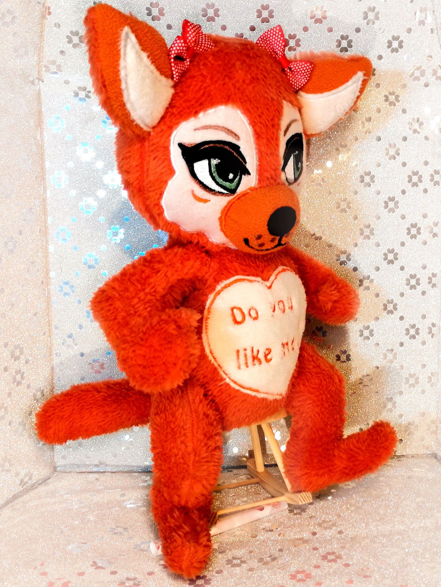 Fox Plush Shaggy Fox Toy With Name Red Fox Personalized - Etsy