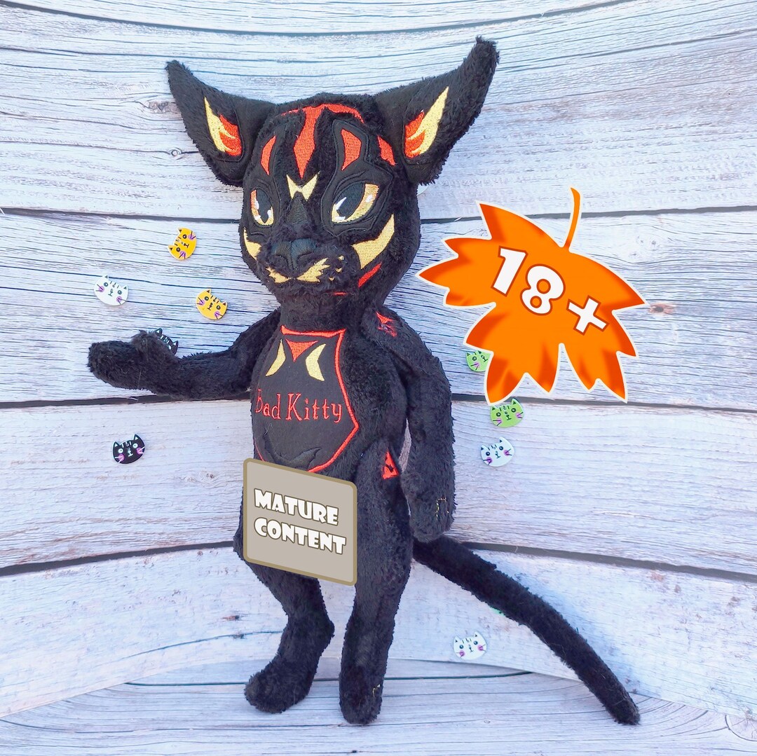 Sexy Monster, Black Cat Plush, Sexy Plush, Halloween Black Cat, Custom ...
