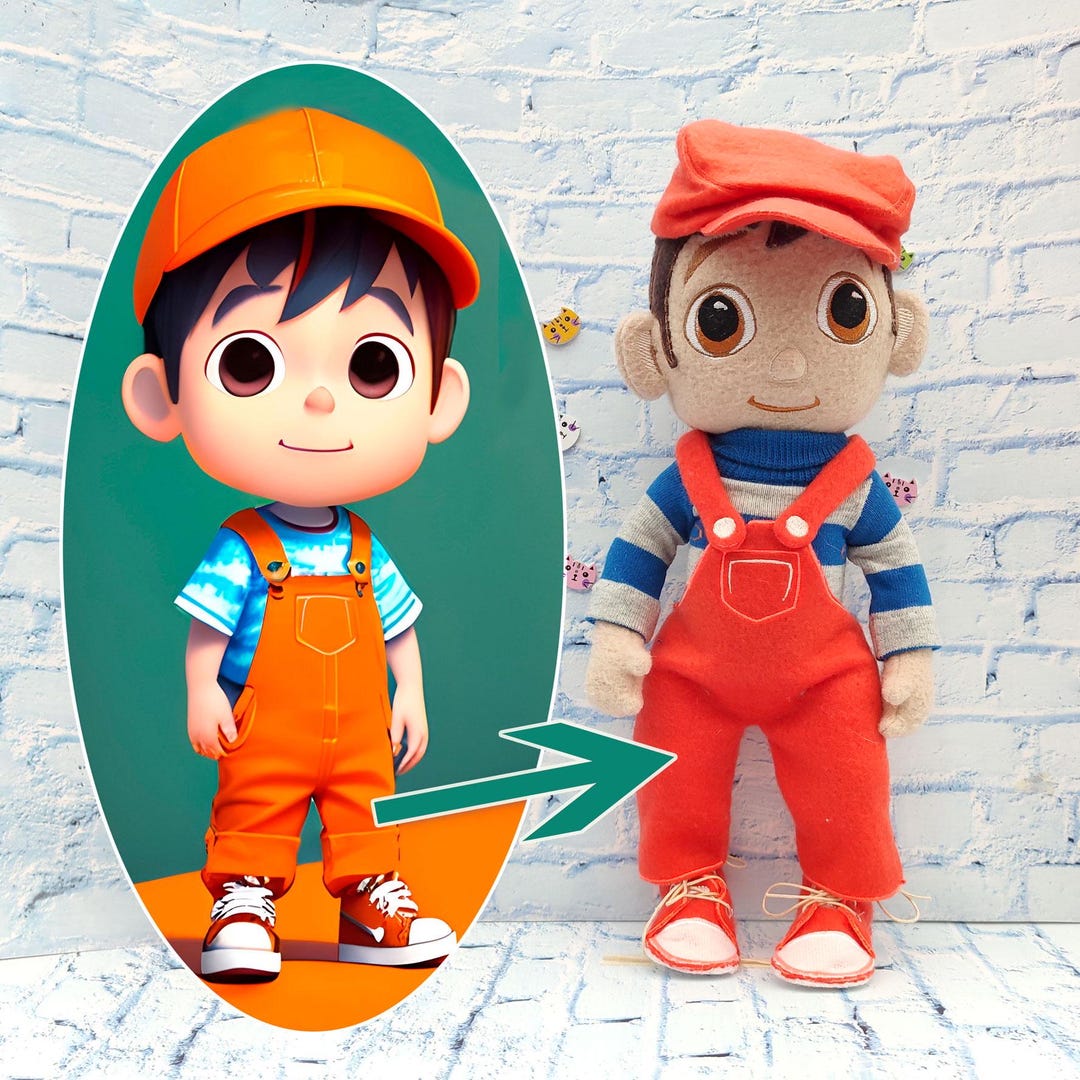 Custom Plush Doll, Toy From Drawing, Commission Doll, Picture to Plush ...