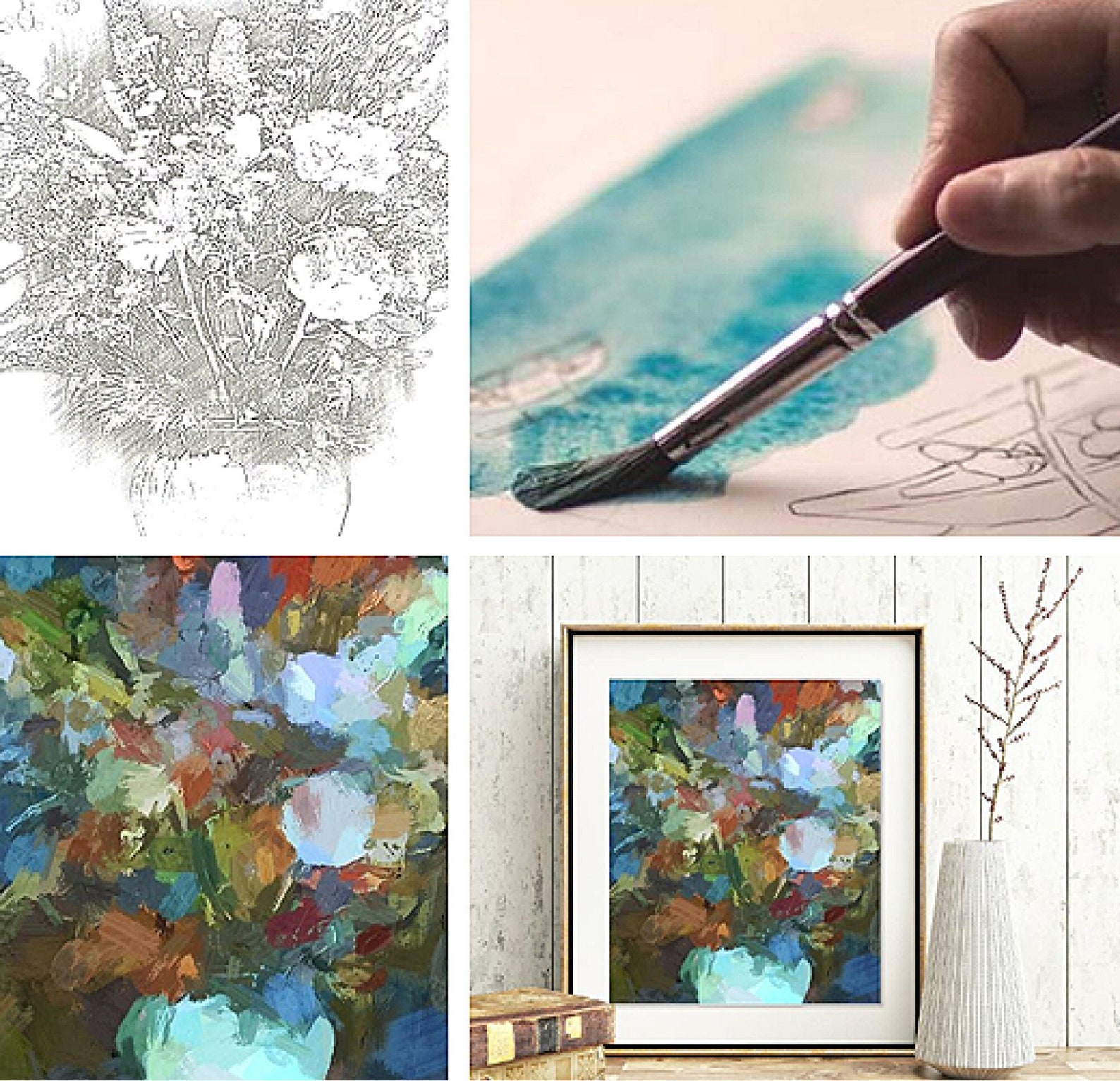 47 DIY Paint-over Sketches for Your Oils, Watercolors, Acrylics ...