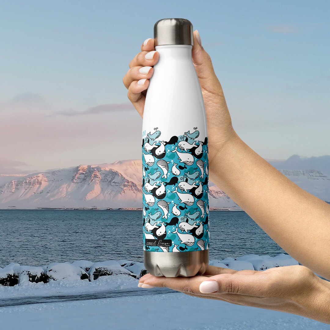 Happy Whales Iceland Stainless Steel Water Bottle for True Nature ...