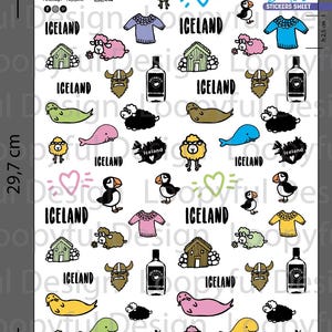 Digital Download Iceland Themed Doodles for Scrapbook or Journaling ...