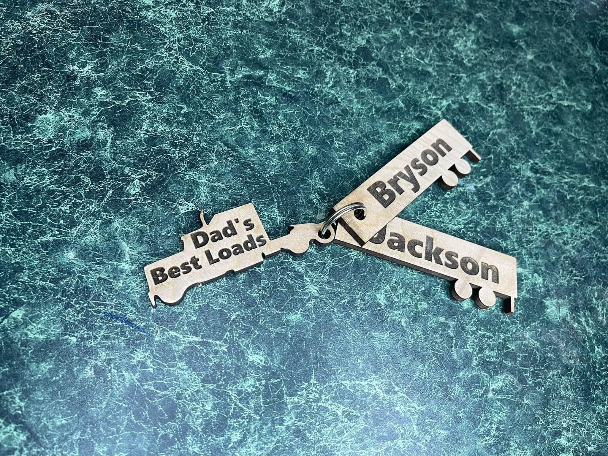 Dads Best Loads, Happy Father’s Day, Trucker Keychain, Trucker Dad ...