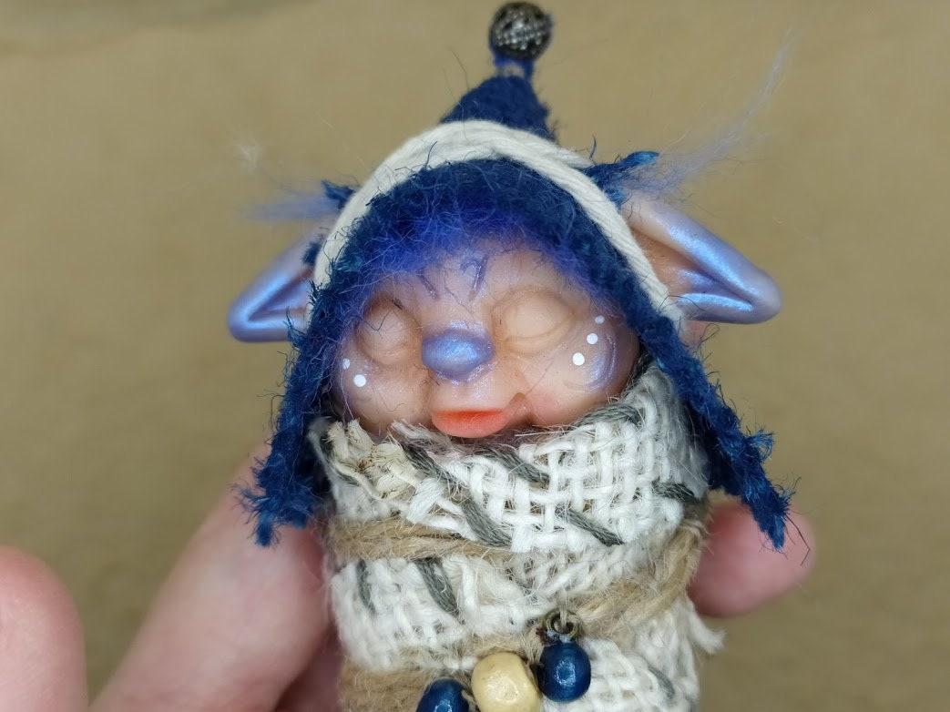 Forest Goblin, Handmade, Polymer Clay, Fantasy Art, Magic Creature ...