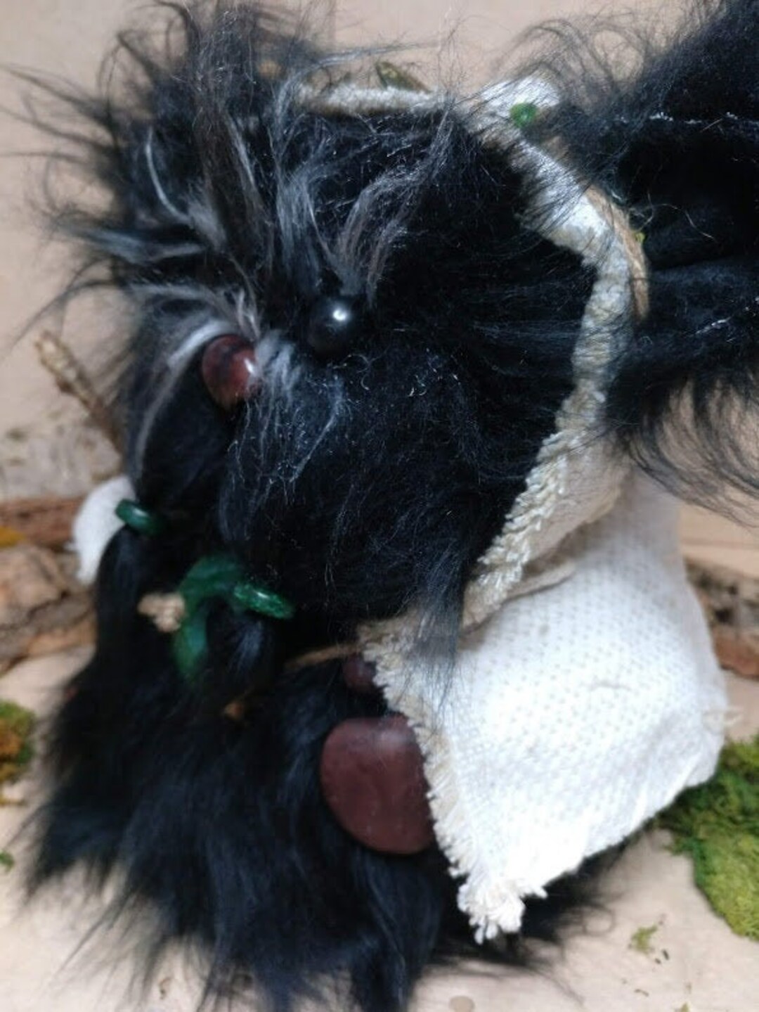 Ukko, handgefertigt, Art Doll, OOAK, Furry Monster, gefälschte Pelz ...
