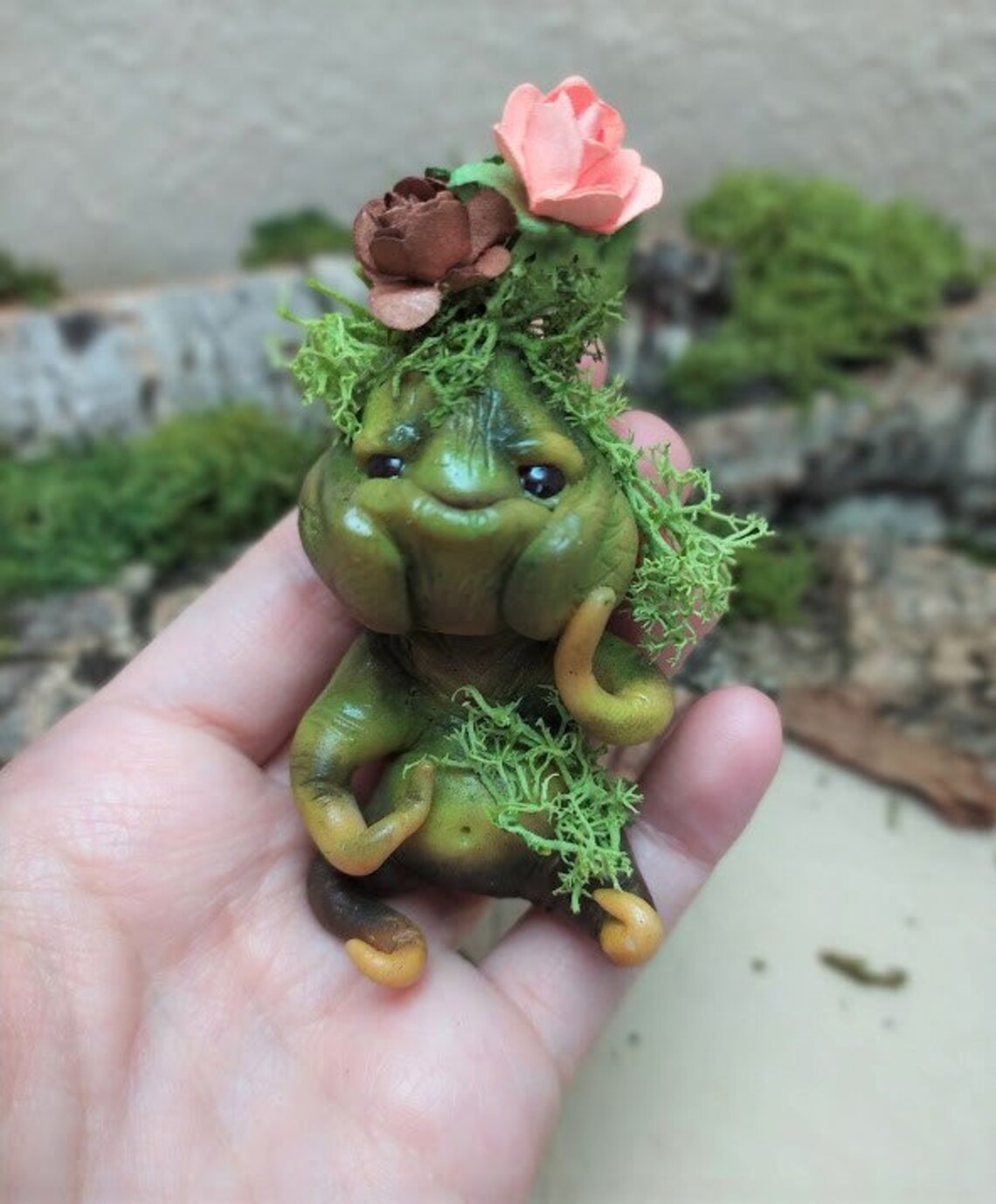Mandrake Handmade Polymer Clay Figure Magic Creature Ooak - Etsy UK