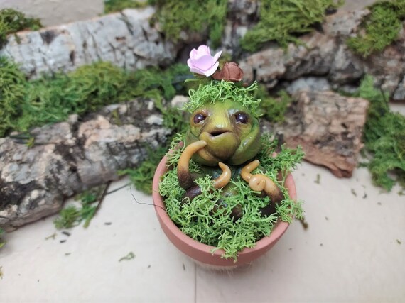 Mandrake Handmade Polymer Clay Figure Magic Creature Ooak | Etsy