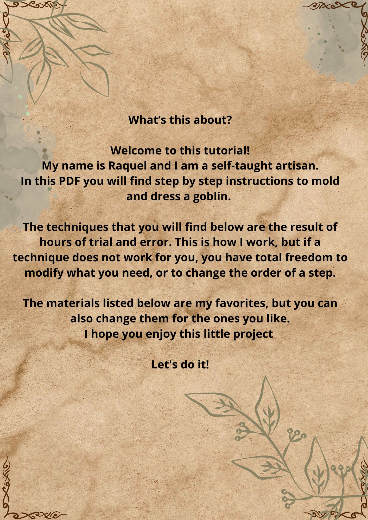 Duende Del Bosque, Forest Goblin, PDF Tutorial, Spanish, English, DIY ...