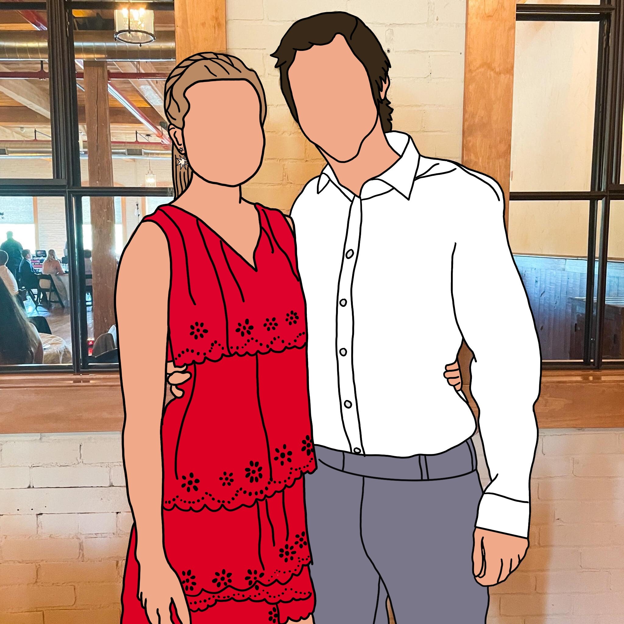 Custom Faceless Digital Portrait Made Using Procreate - Etsy