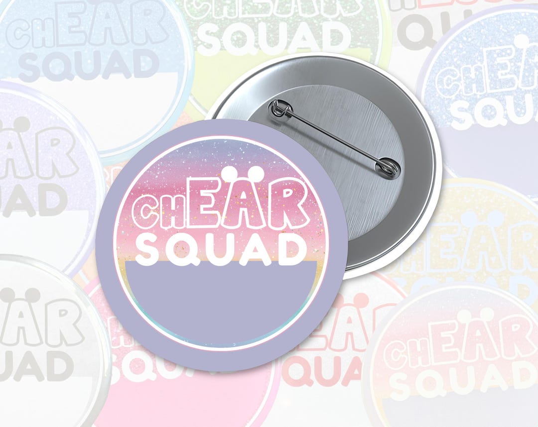 Rundisney Chear Squad Buttons, Princess Half Marathon, Springtime ...