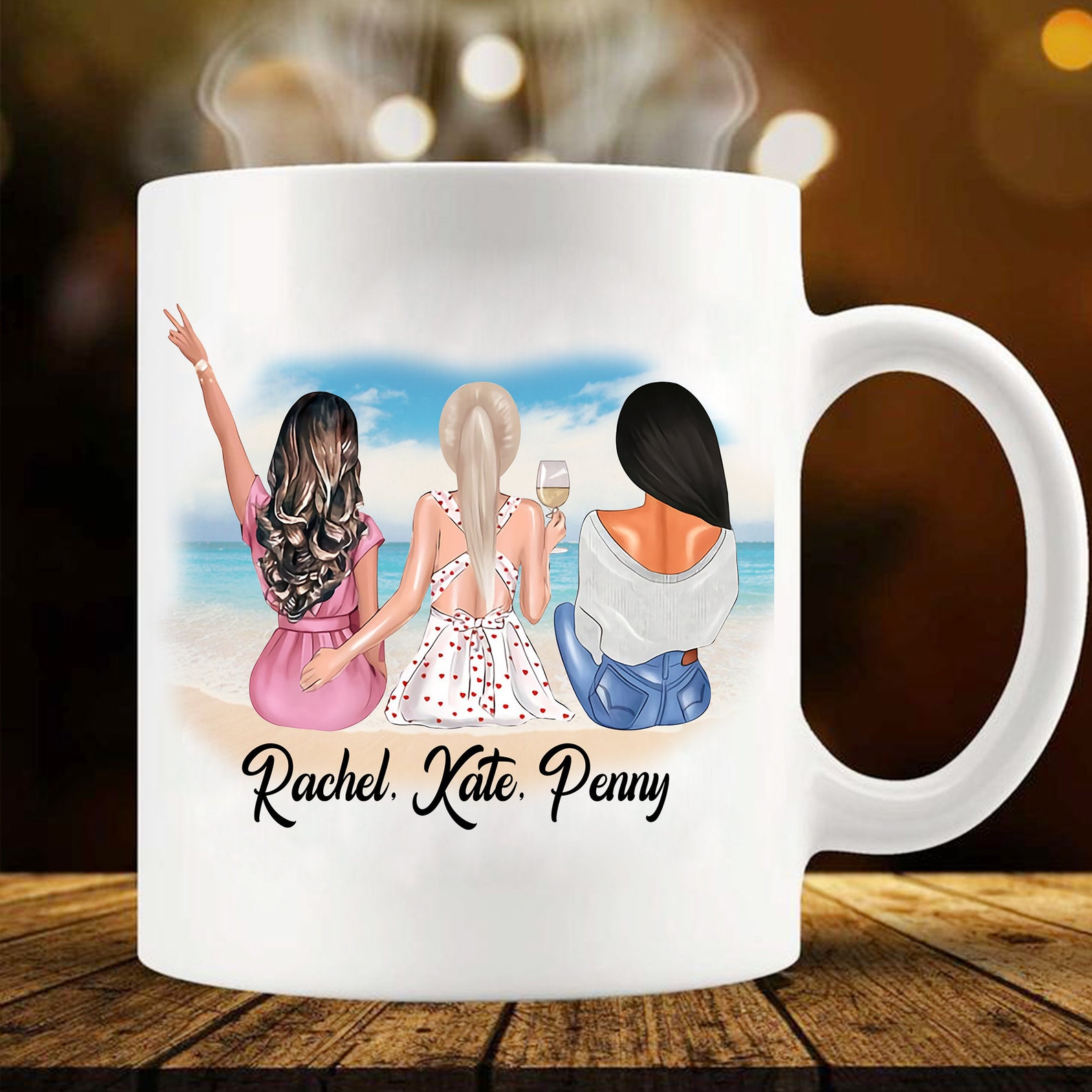 Custom Best Friends Mug 3 Best Friends Gift Three Best | Etsy
