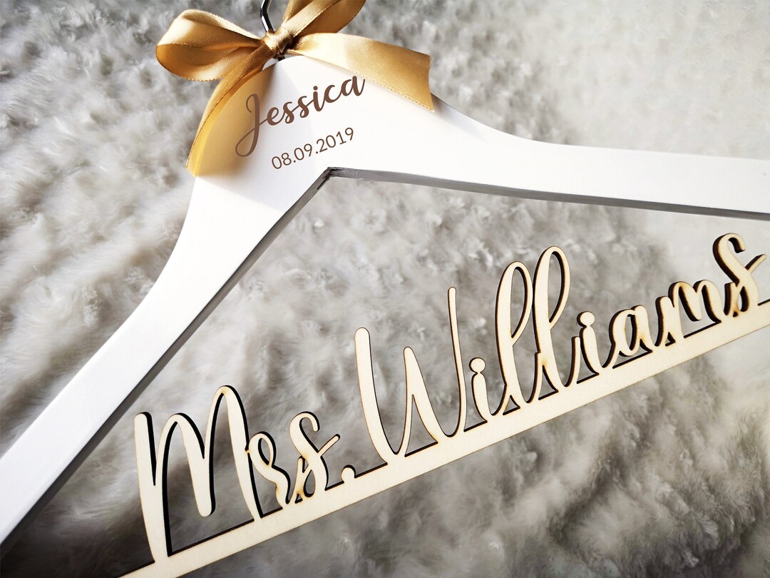 Wedding Dress Hanger, Bridal Hanger, Personalized Bride Hanger, Wedding ...