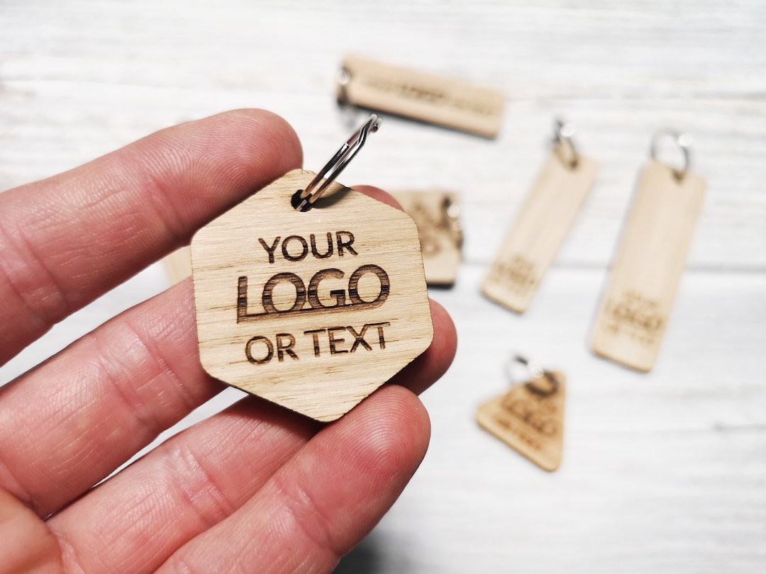 Personalised Keychain With Logo, Hotel Keychain, Wooden Keychain Key ...