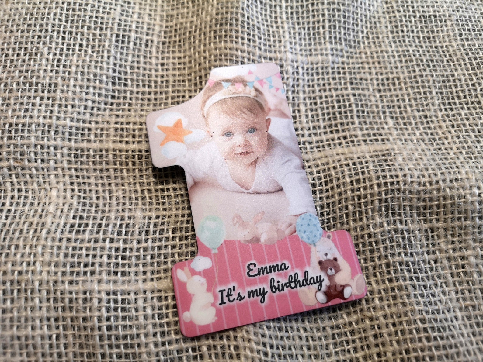 Personalized First Birthday Party Magnet Favours With Online | Etsy