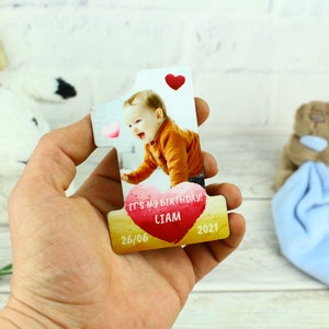 Personalized First Birthday Party Photo Fridge Magnet Favours With ...