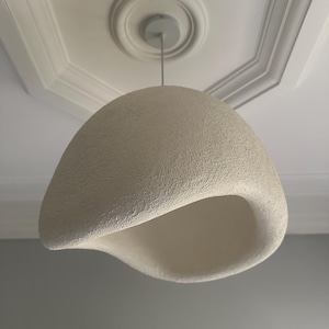 Modern Organic Pendant Light – Handcrafted Textured Lampshade for Cozy ...
