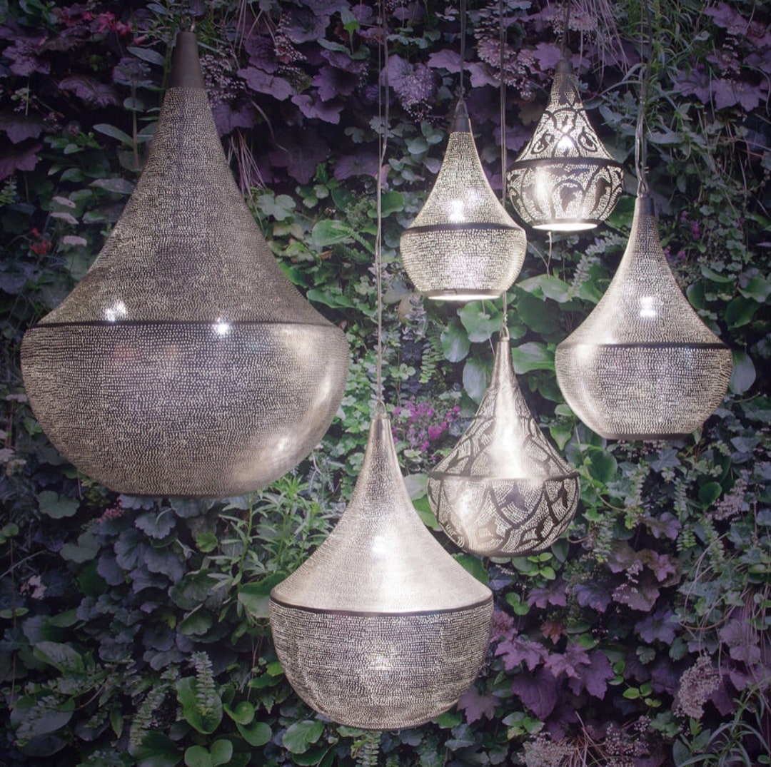 Moroccan Lighting Style Elegance Filigrain Suspension Light , Brass ...