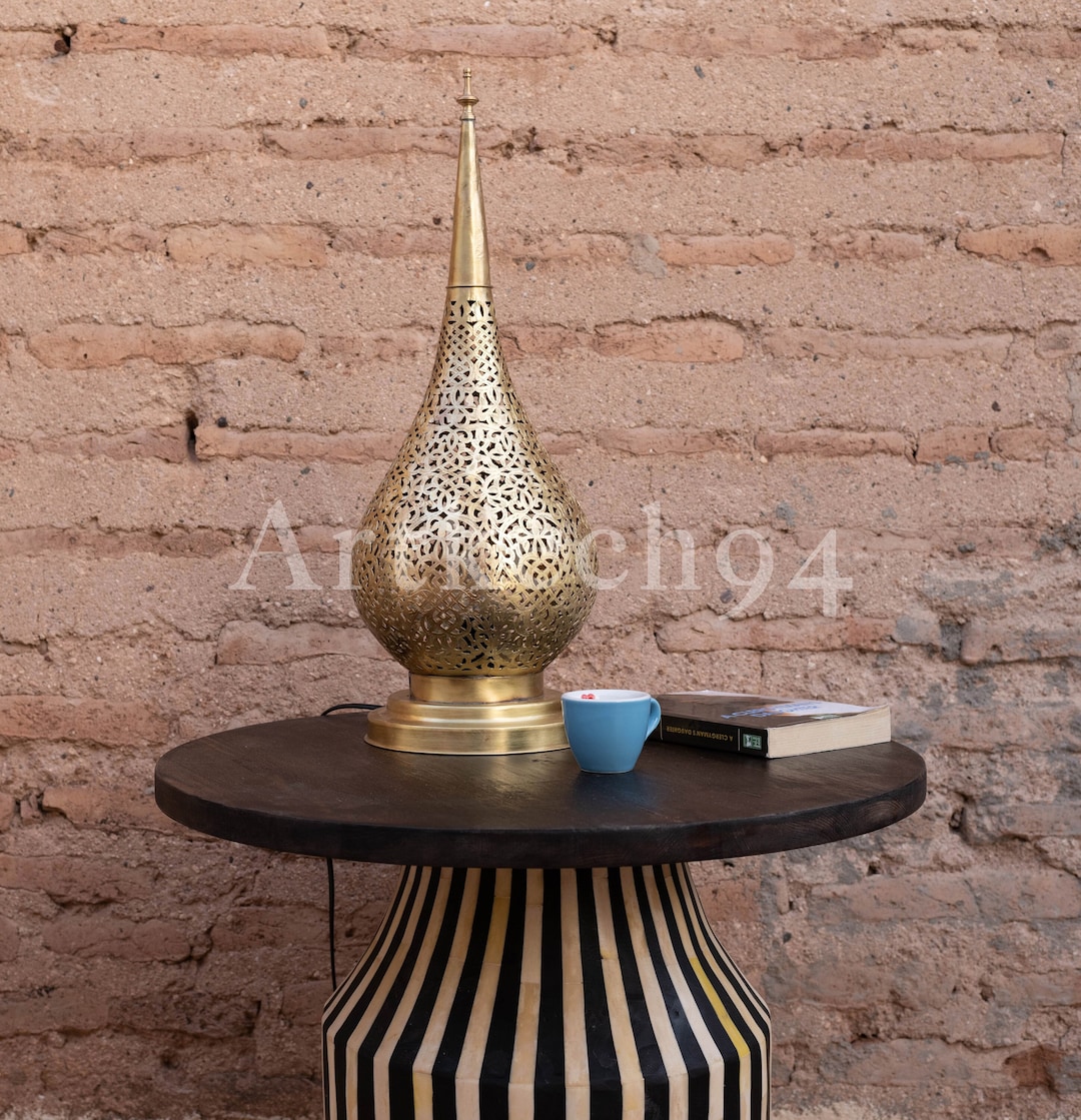 Moroccan Brass Lamp , Vintage Arabic Lighting Style ,handmade Marrakech ...