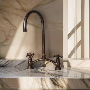 Antique Bronze Kitchen Faucet, Vintage Rustic Tap - Etsy