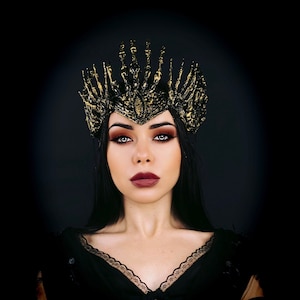Evil Queen, Devil Crown, Dark Fairy Crown, Witch Crown, Gothic Crown of ...