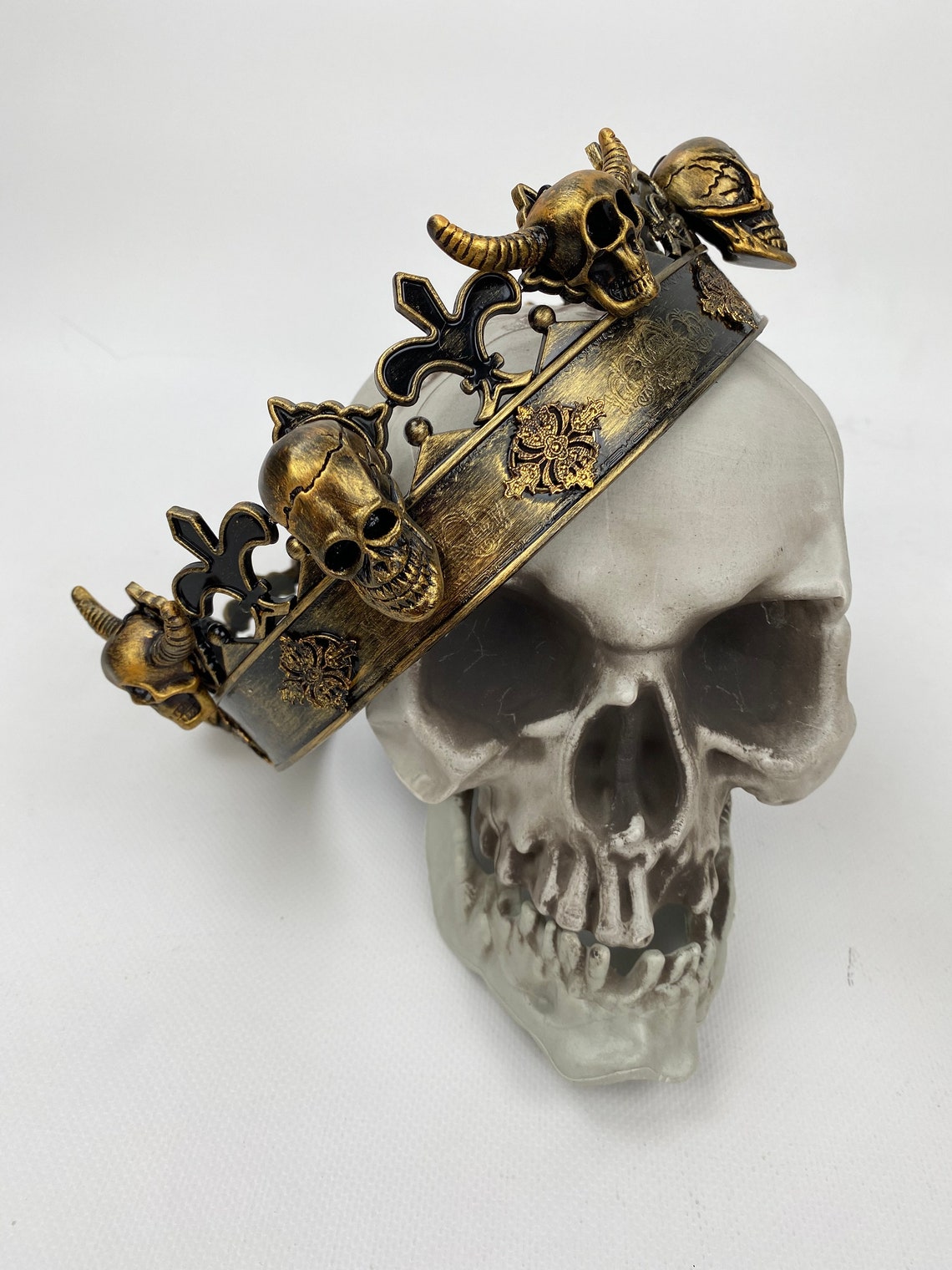 Gothic crown Death Skull crown Burning Man Cosplay crown | Etsy