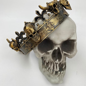 Gothic crown Death Skull crown Burning Man Cosplay crown | Etsy