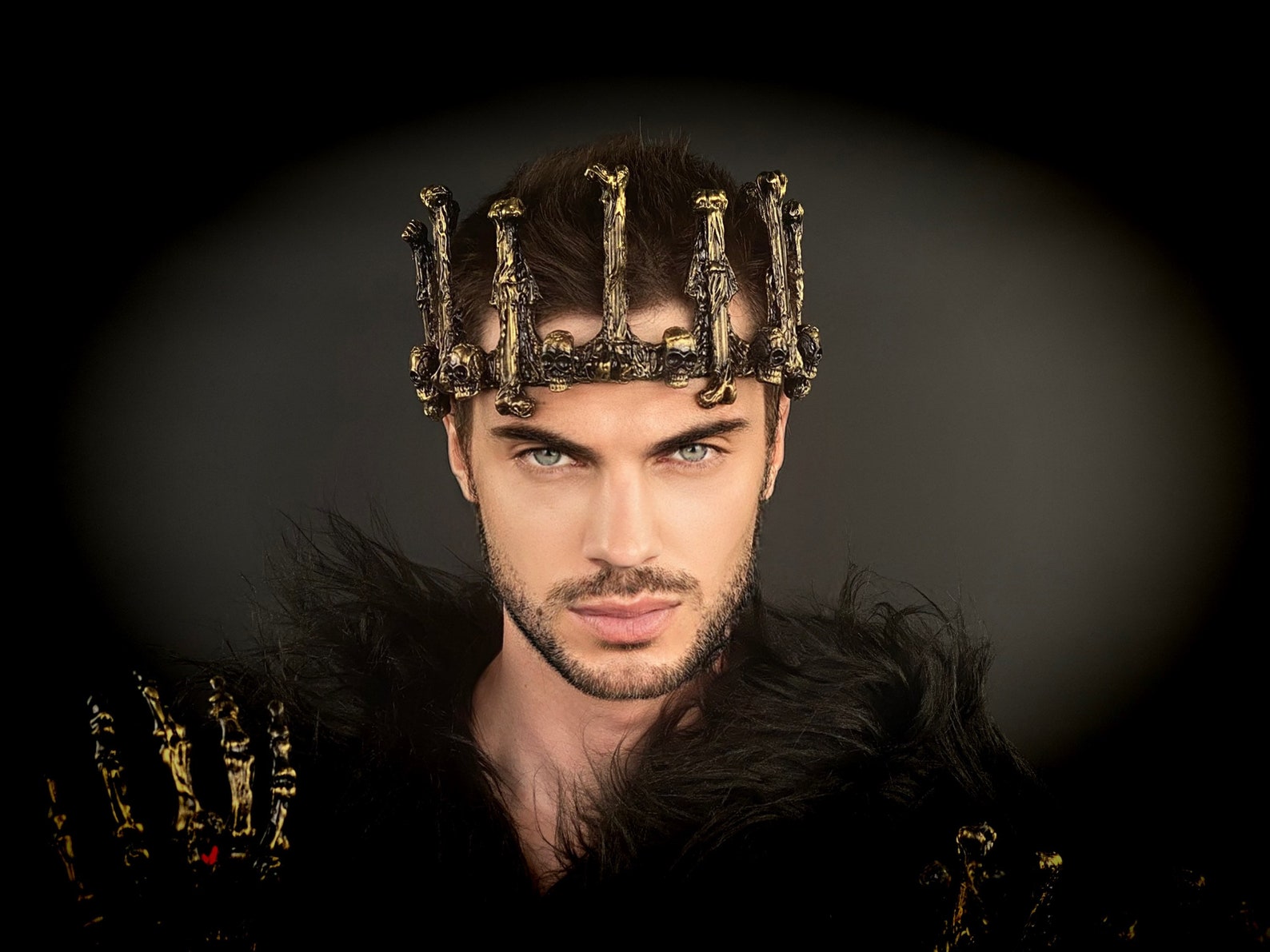 Unisex Bones Gothic Crown Death Skull Crown Skull King - Etsy