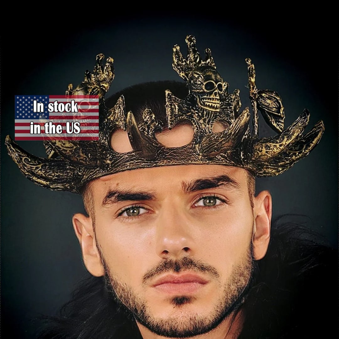 Dark King Crown, King of Death, King of Skulls, Death Skull Crown, King ...