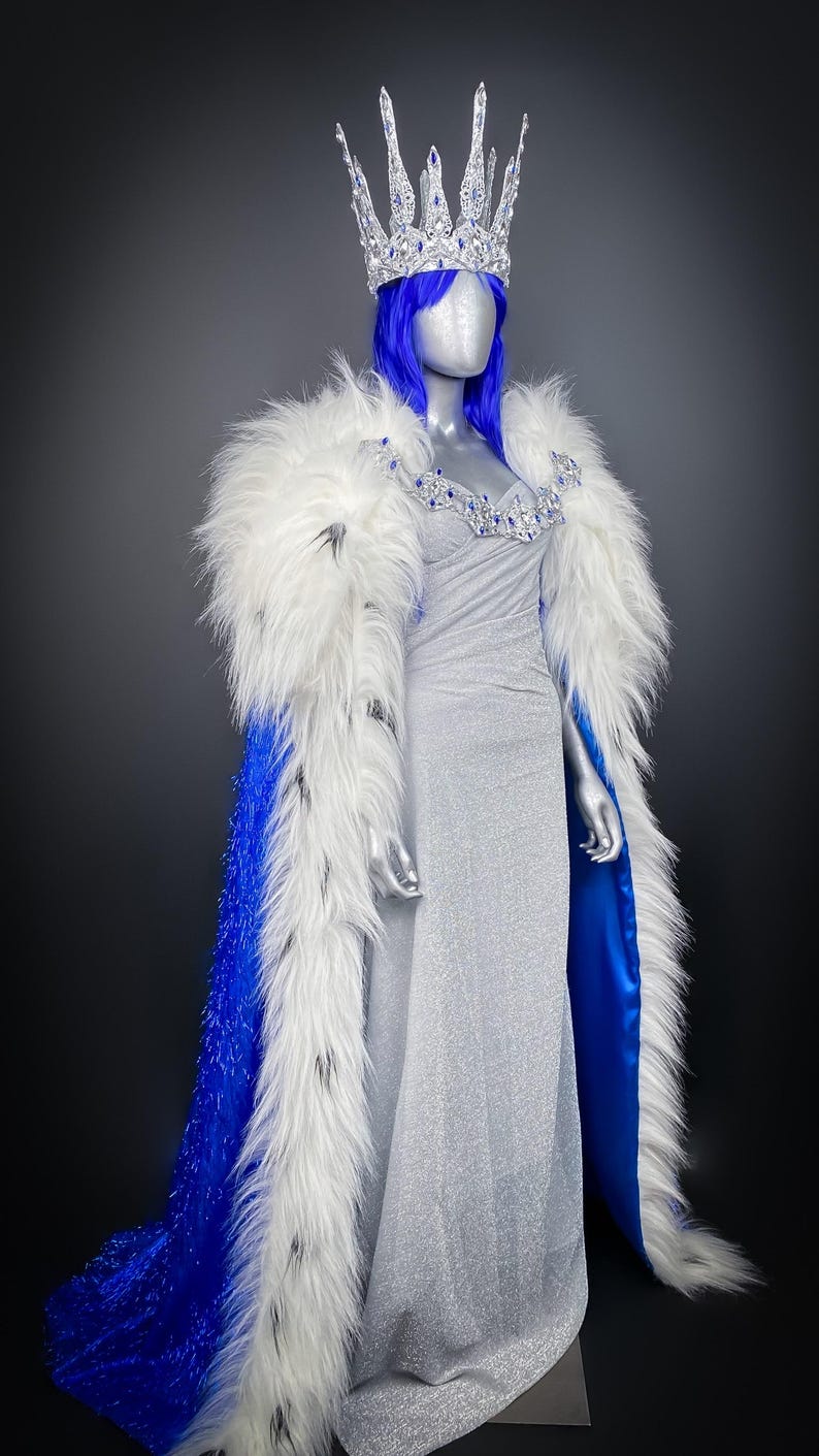 Ice Queen Crown, Silver Spiked Tiara, Christmas Costume - Etsy