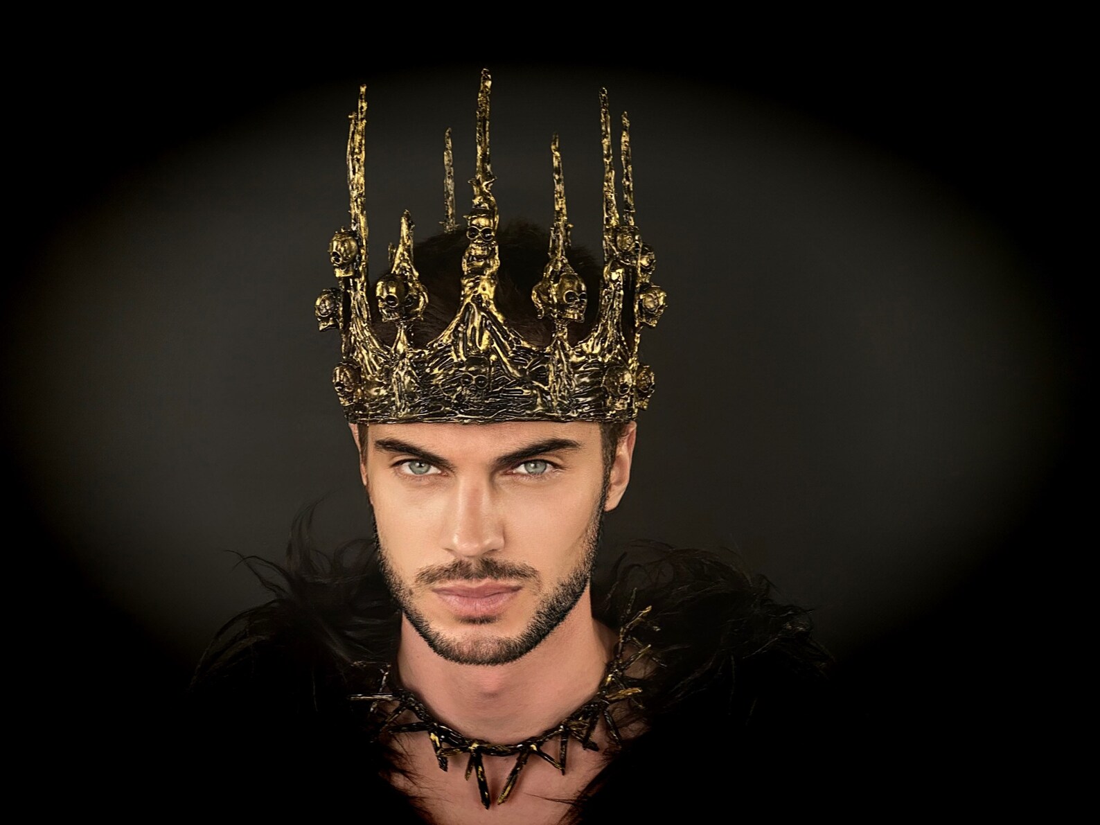 Gothic Men's Crown Large Men's Crown Devil Crown - Etsy