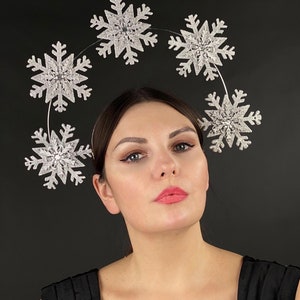 Snowflake Headpiece Halo Christmas Headdress Snow Queen - Etsy