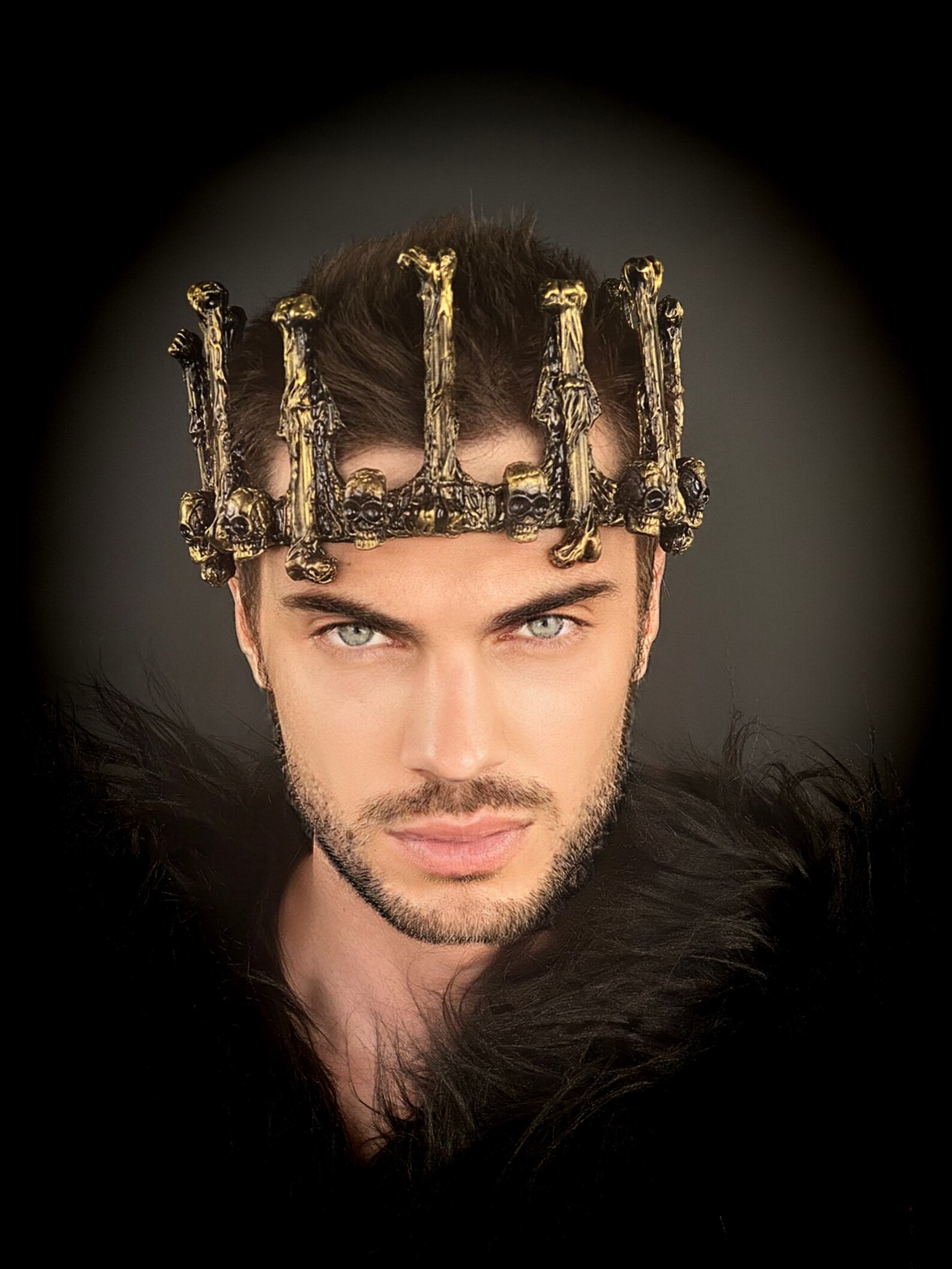 Unisex Bones Gothic Crown Death Skull Crown Skull King - Etsy