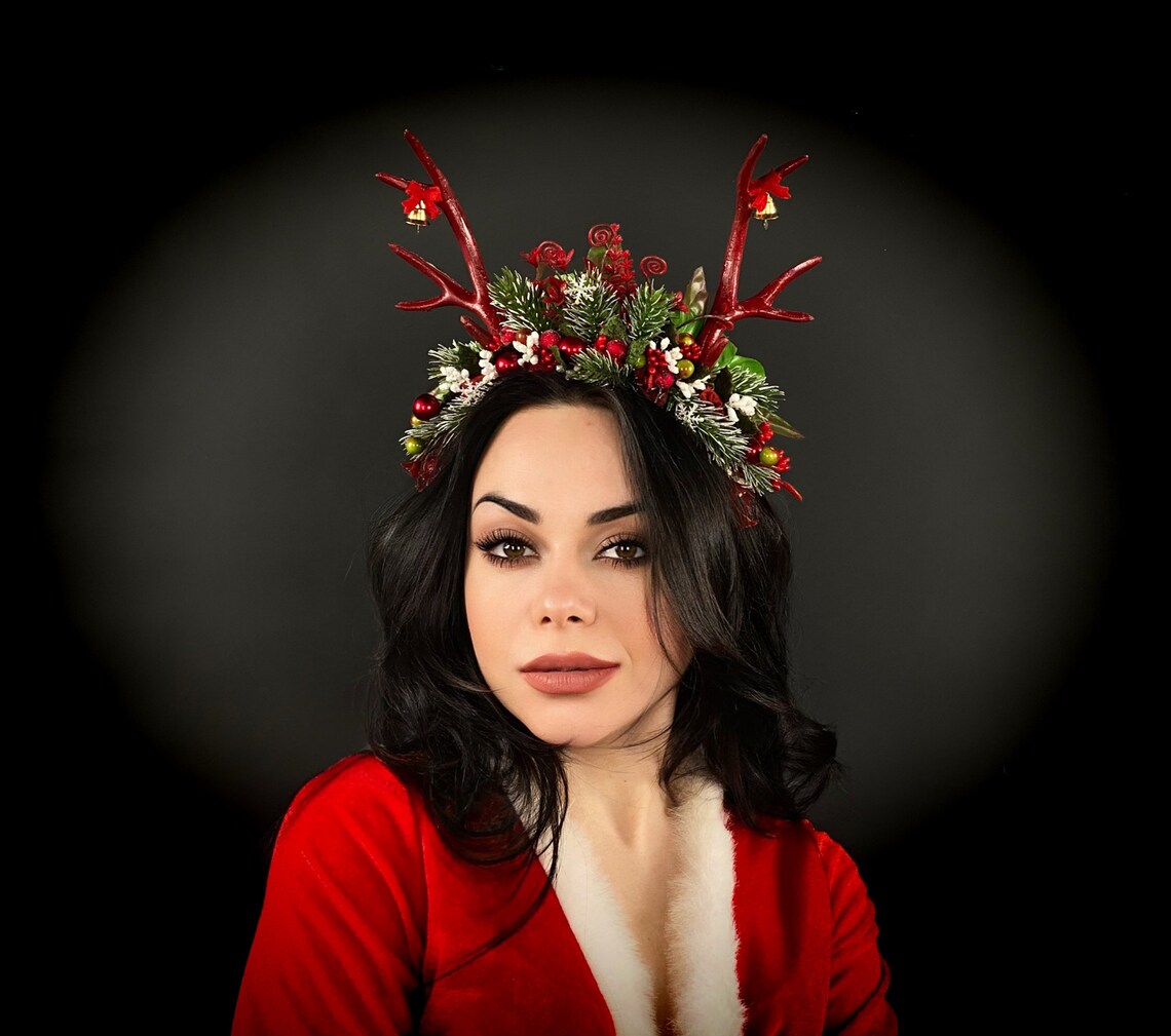 Reindeer Christmas Antlers Headband Rudolph's Reindeer - Etsy