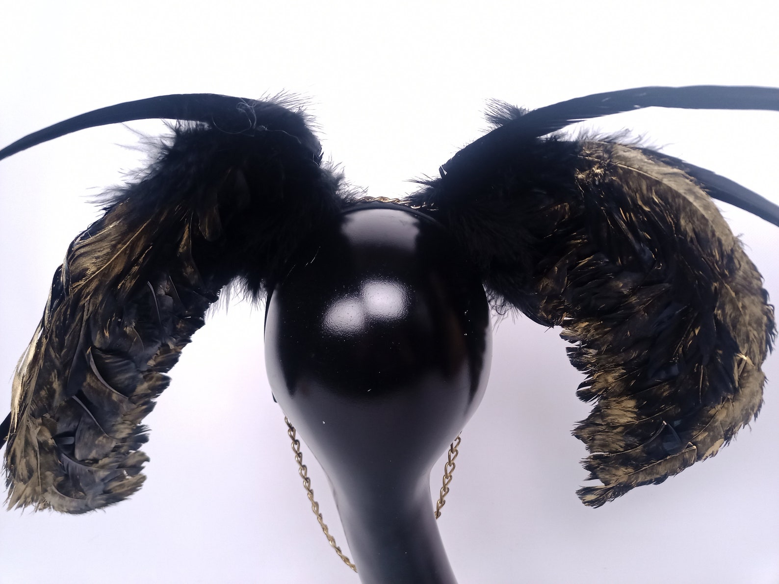 Gothic Headdress With Wings Dark Queen Headpiece Valkyrie | Etsy