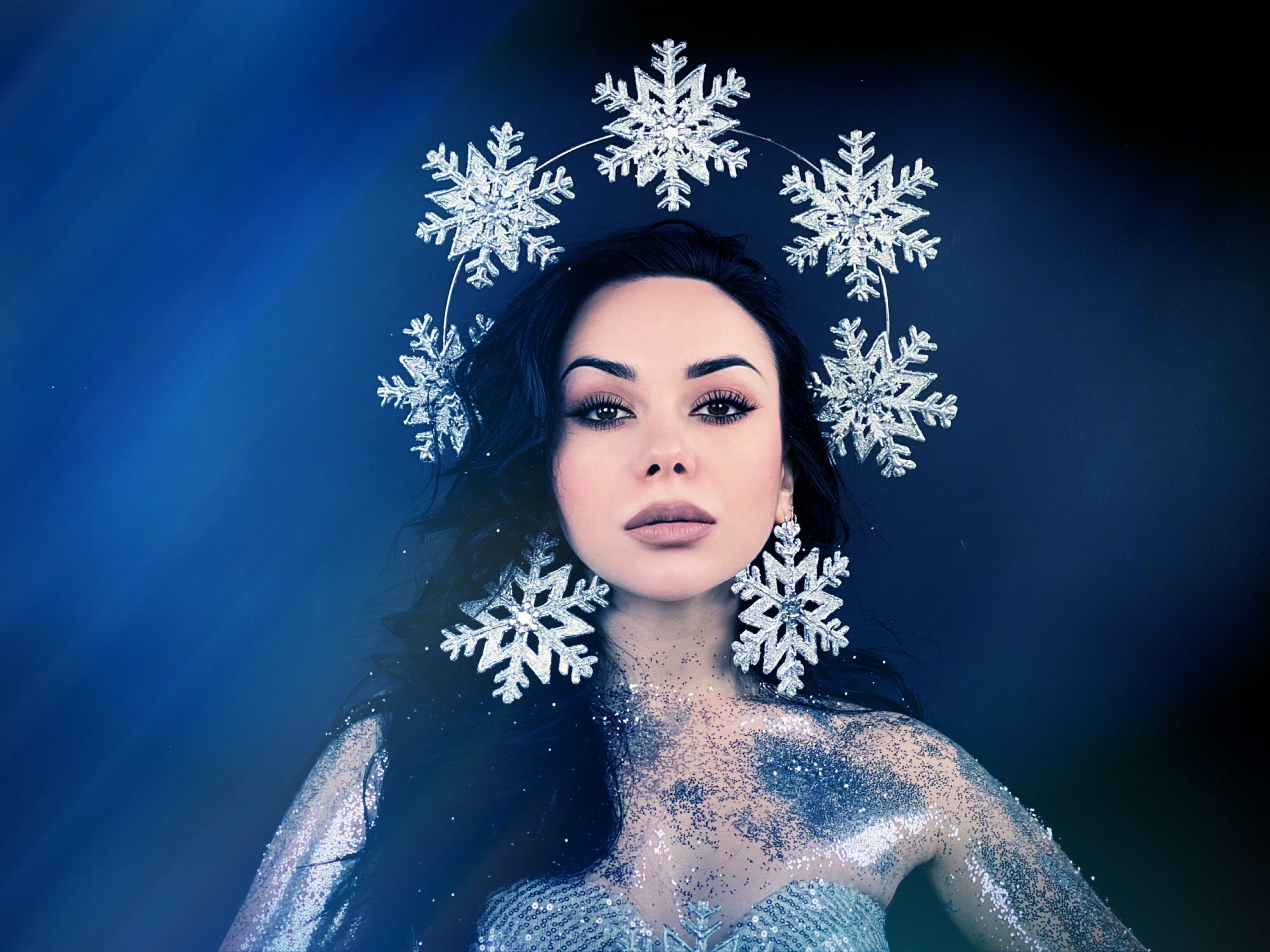 Snowflake Headpiece Halo Christmas Headdress Snow Queen - Etsy