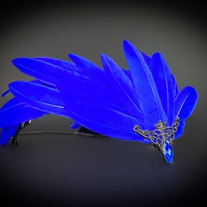 Blue Bird Tiara, Cosplay Phoenix Crown, Fire Bird Headdress, Elven ...
