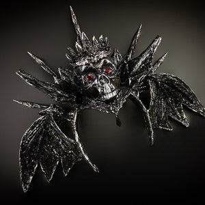 Vampire Queen, Valkyrie Crown, Bat Halo Crown, Winged Headpiece, Dark ...