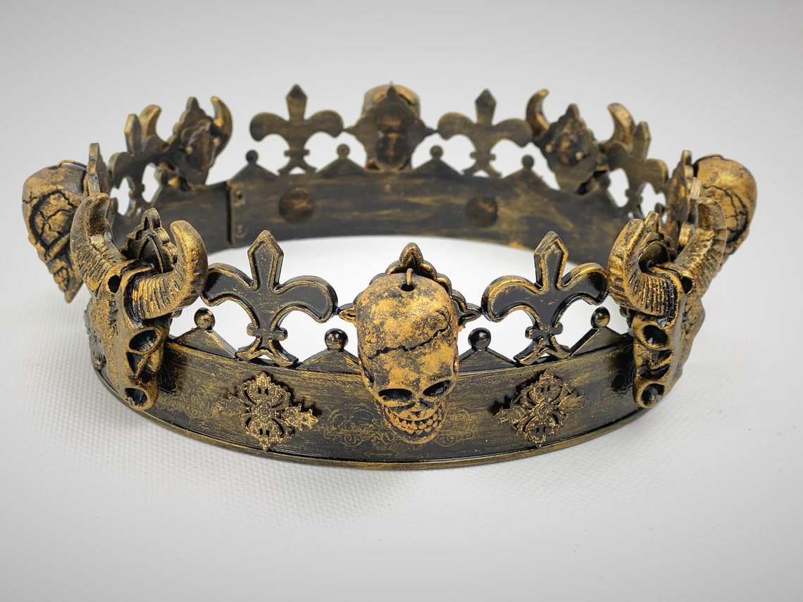 Gothic Crown Death Skull Crown Burning Man Cosplay Crown - Etsy