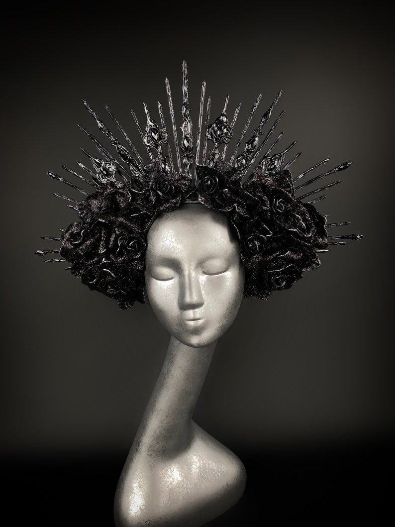 Dark Queen Crown Sugar Skull Halloween Queen Headdress - Etsy