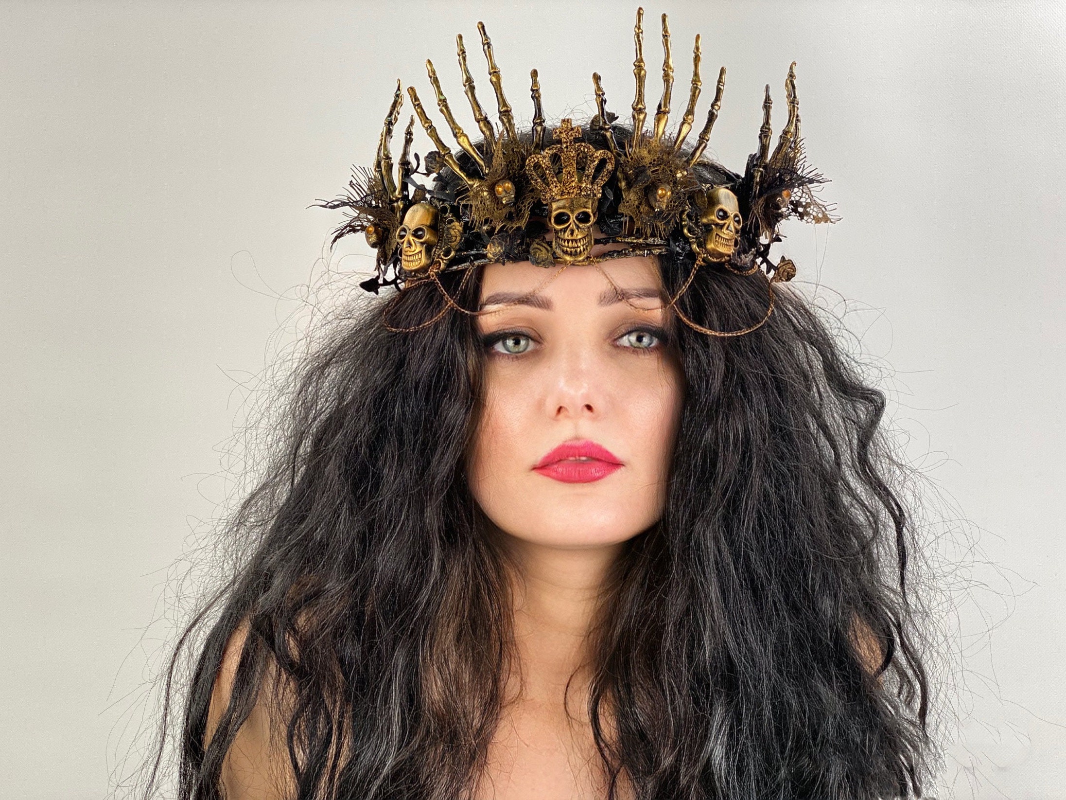 Gothic Crown of Branches Gothic Wedding Death Skull Crown - Etsy