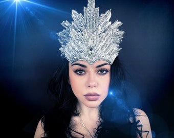 Ice Queen Headpiece/snow Queen Headpiece/russian Kokoshnik - Etsy